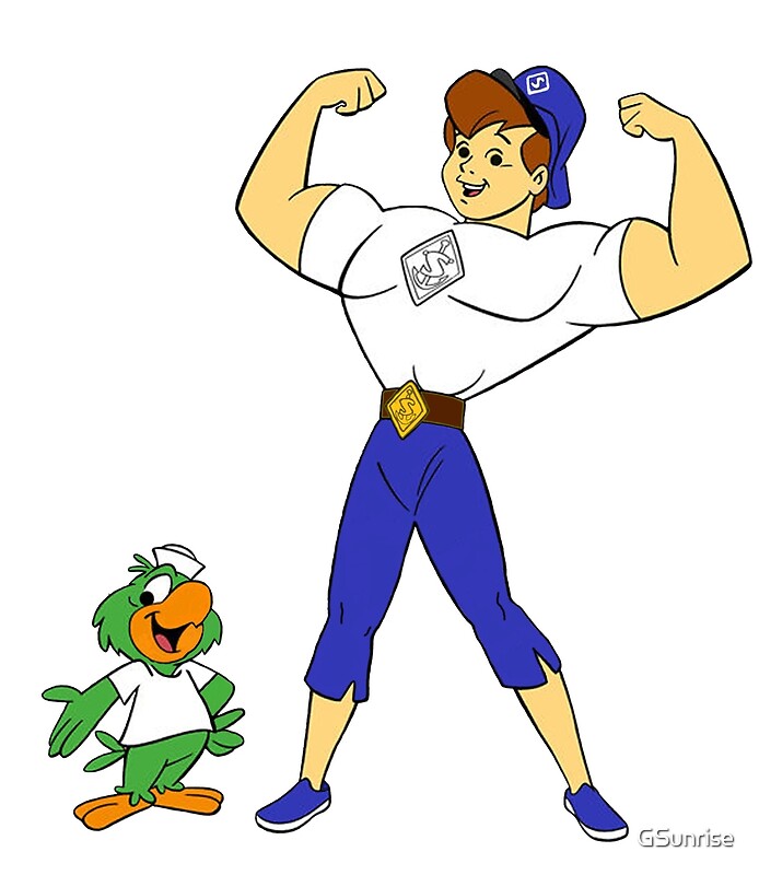 "Sinbad Jr and his magic belt cartoon" by GSunrise | Redbubble