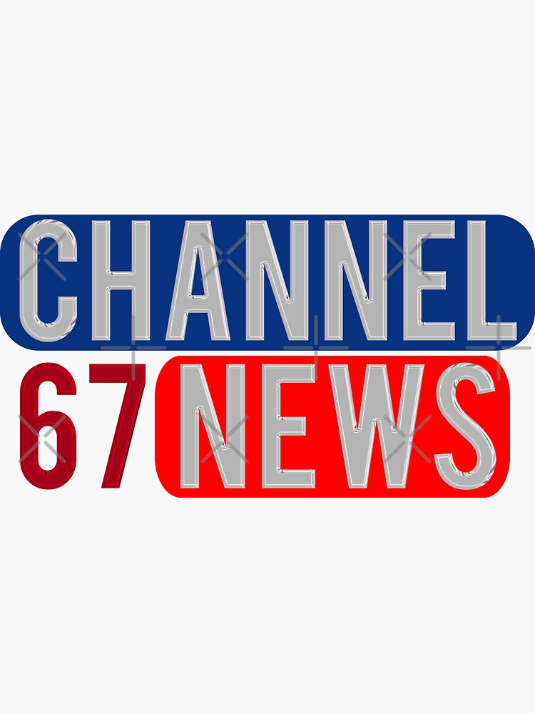 "Channel 67 News – Retro TV Broadcast Logo Design" Sticker for Sale by ...