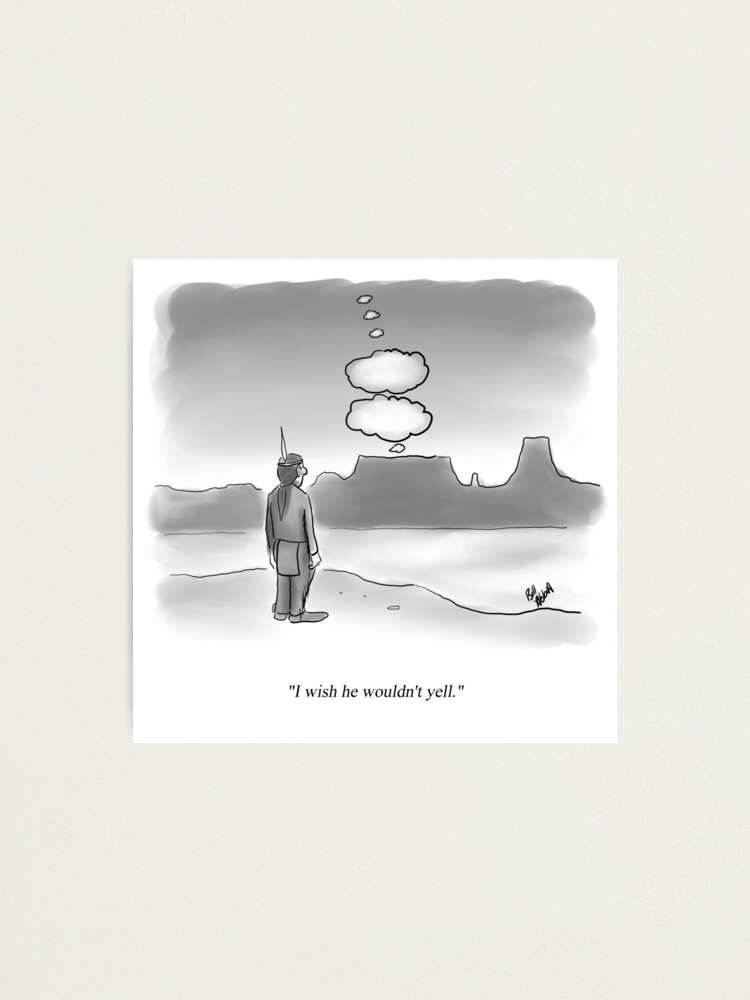 Lámina fotográfica «Funny Smoke Signal Humor de dibujos animados» de ...