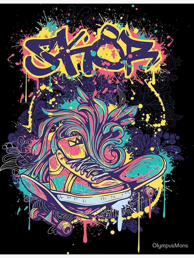 "Grunge SK8R Art" Poster for Sale by OlympusMons | Redbubble