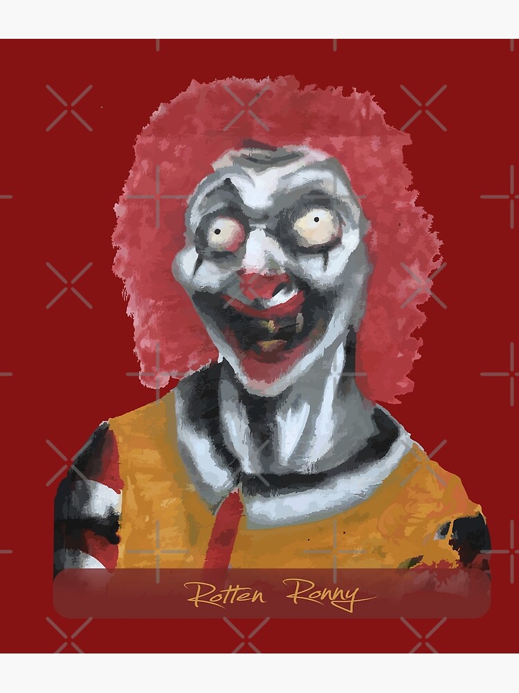 "Rotten Ronny - Down Clown" Poster by GR8DZINE | Redbubble