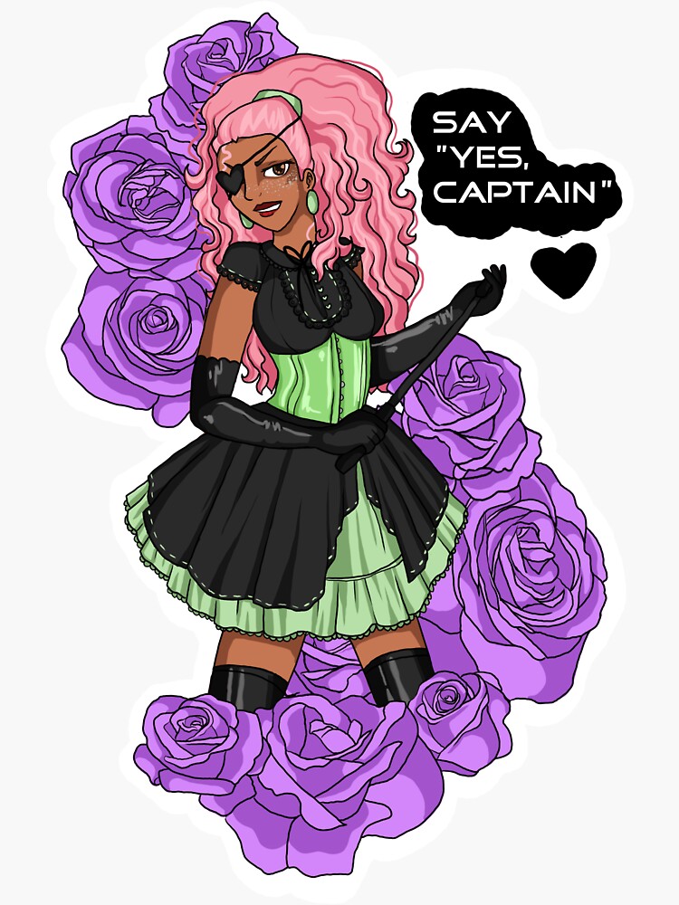 "Say Yes Captain" Sticker for Sale by LizzyKingBooks | Redbubble