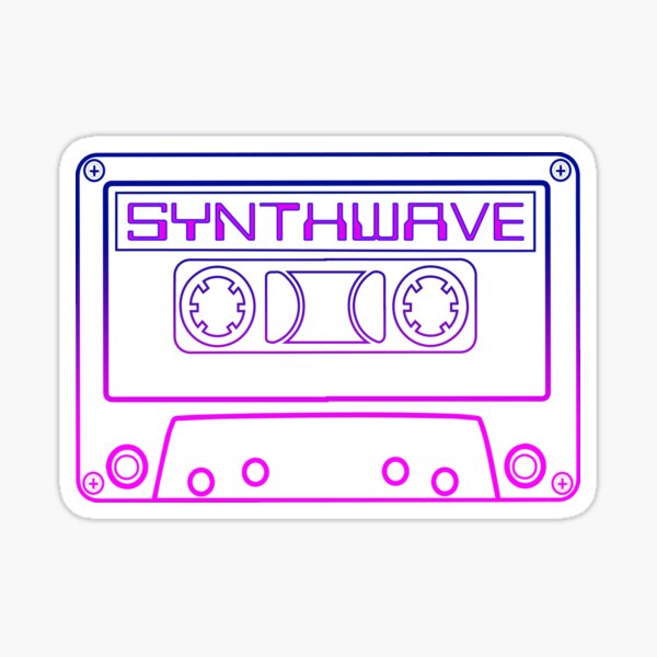 "Synthwave, Retrowave Design For The Eighties Music Lovers" Sticker by ...