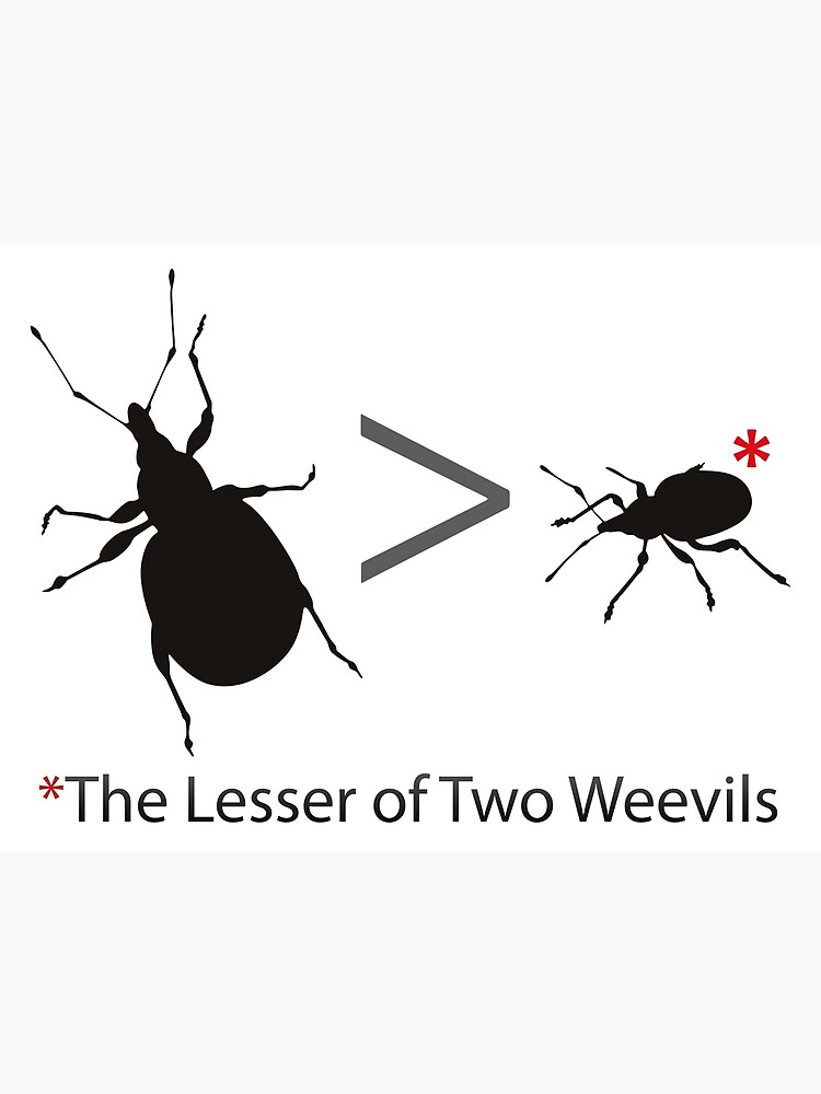"Lesser of Two Weevils" Poster by AlertConch | Redbubble
