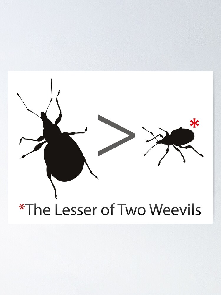 "Lesser of Two Weevils" Poster by AlertConch | Redbubble