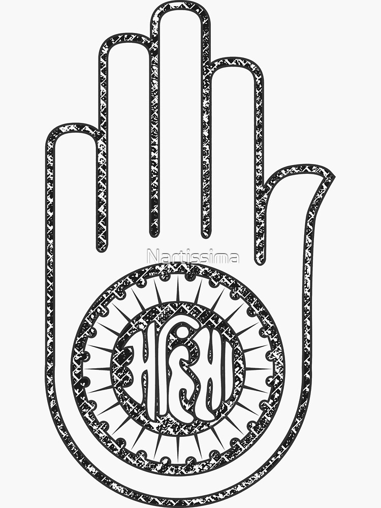 "Jain Hand " Sticker by Nartissima | Redbubble