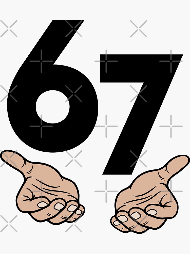 "67" Sticker for Sale by PaulSDesign | Redbubble
