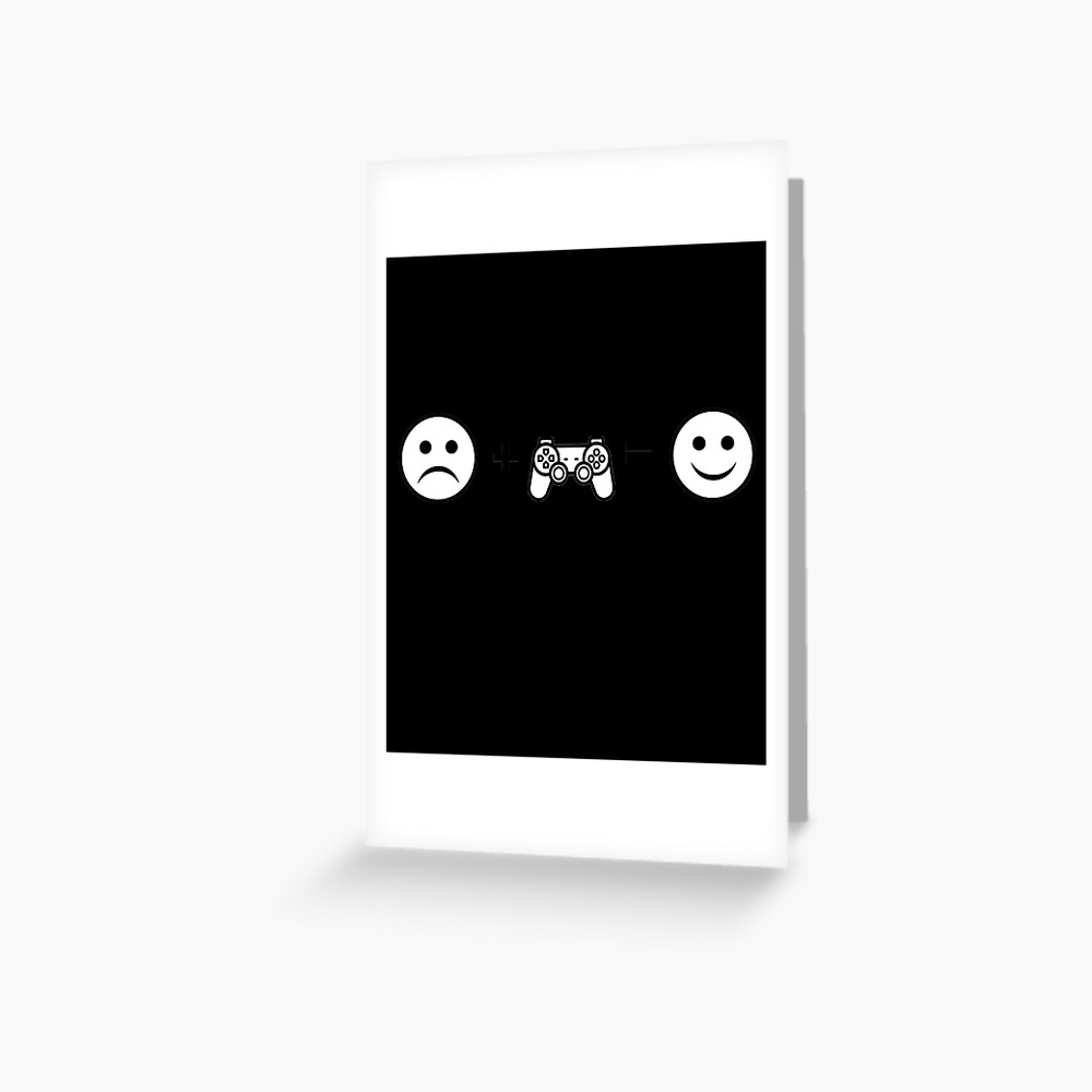 "Sad Face Gaming Smiley Face" Greeting Card by PrintPress | Redbubble
