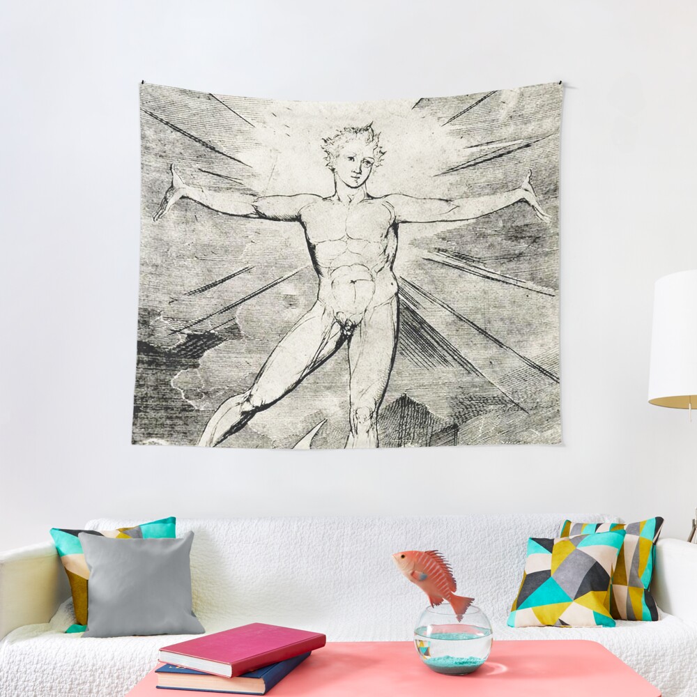 "HD Glad day or Morning, by William Blake HIGH DEFINITION" Tapestry by ...