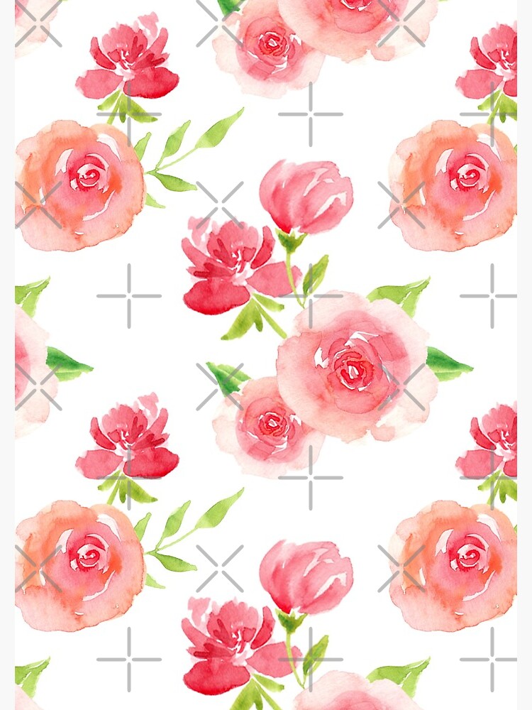 "Pretty Pink Rose Pattern" Spiral Notebook for Sale by ApricotBlossom ...