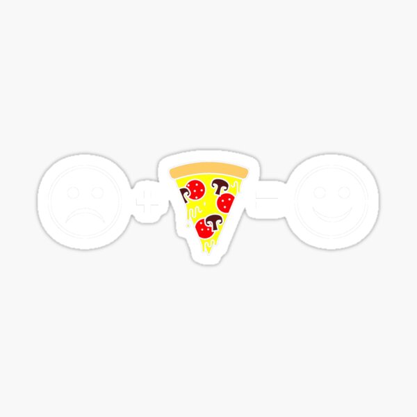 "Sad Face Pizza Smiley Face" Sticker by PrintPress | Redbubble