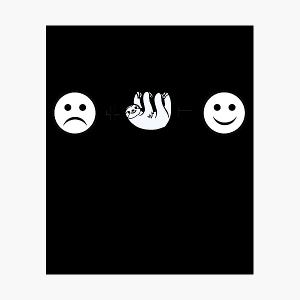"Sad Face Sloth Smiley Face" Photographic Print for Sale by PrintPress ...