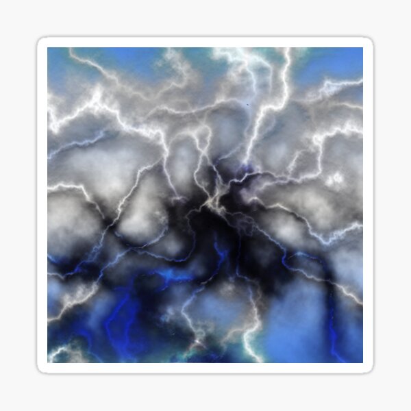 "Lightning ride (blue)" Sticker by Sinmara12 | Redbubble