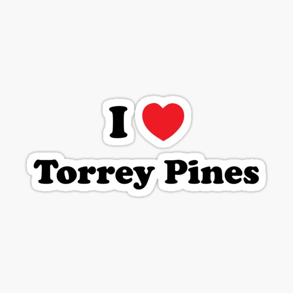 "I Love Torrey Pines" Sticker for Sale by piersideSD | Redbubble