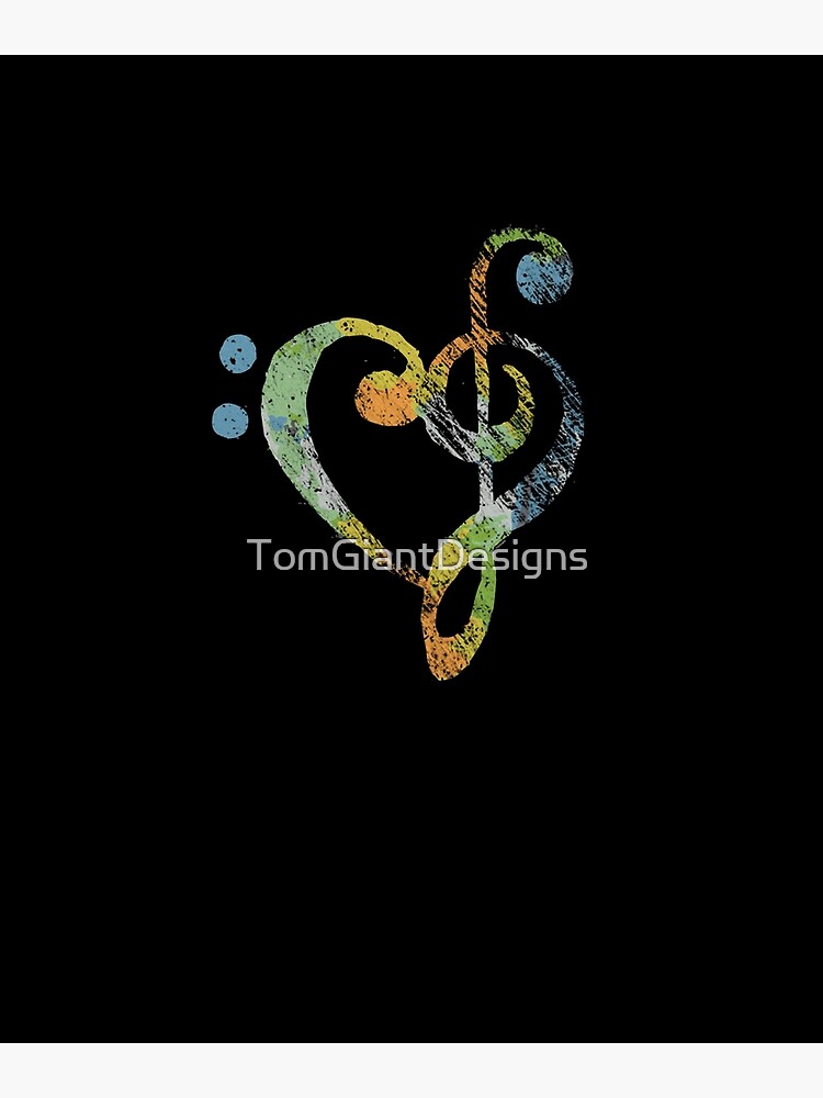 "Rainbow Bass Clef Musical Note" Poster by TomGiantDesigns | Redbubble