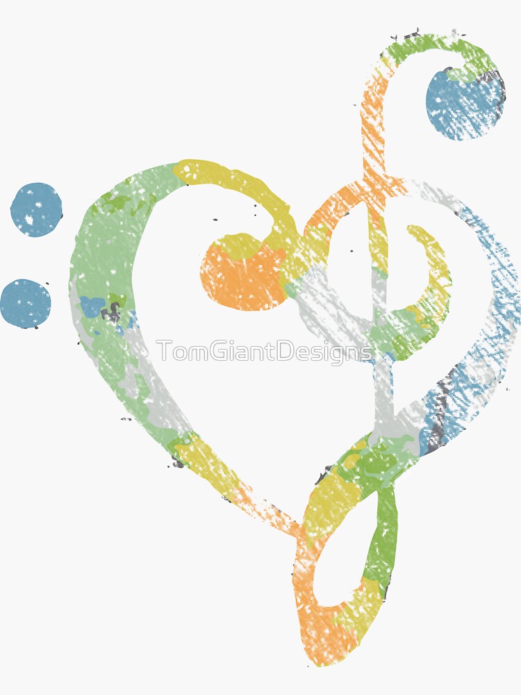 "Rainbow Bass Clef Musical Note" Sticker for Sale by TomGiantDesigns ...