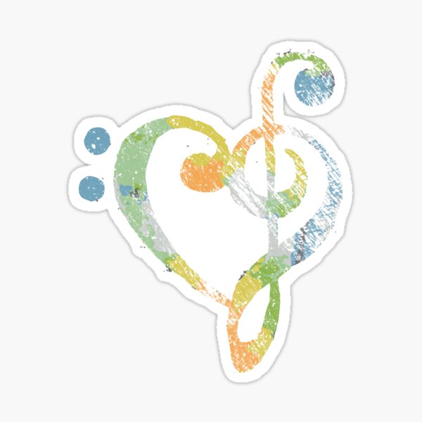 "Rainbow Bass Clef Musical Note" Sticker for Sale by TomGiantDesigns ...