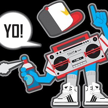 "Yo! HIP HOP" Sticker for Sale by MAD77 STORE MUSIC ART DESIGN | Redbubble