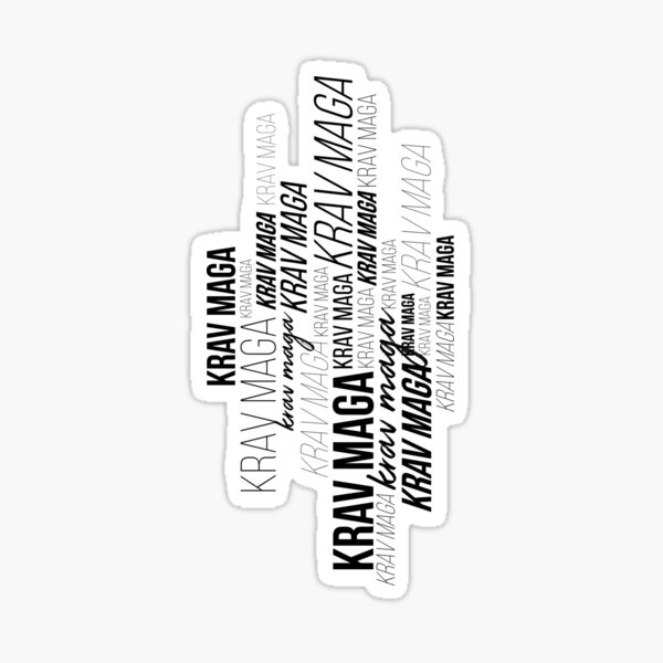 "Krav Maga Repeat Vertical Lettering" Sticker for Sale by polliadesign ...