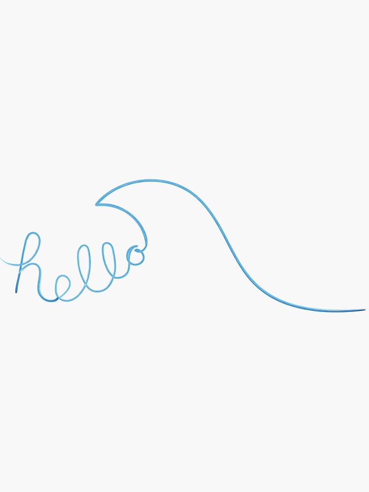 "Wave Hello!" Sticker for Sale by maryholguin | Redbubble