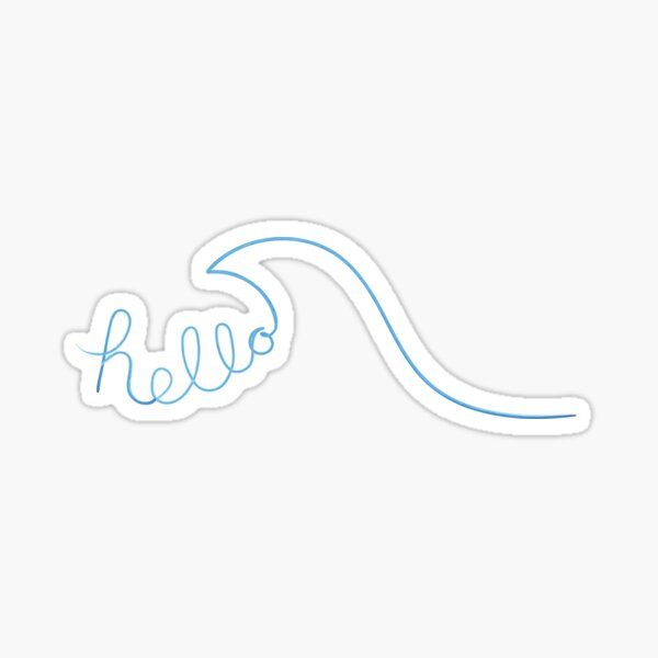 "Wave Hello!" Sticker for Sale by maryholguin | Redbubble