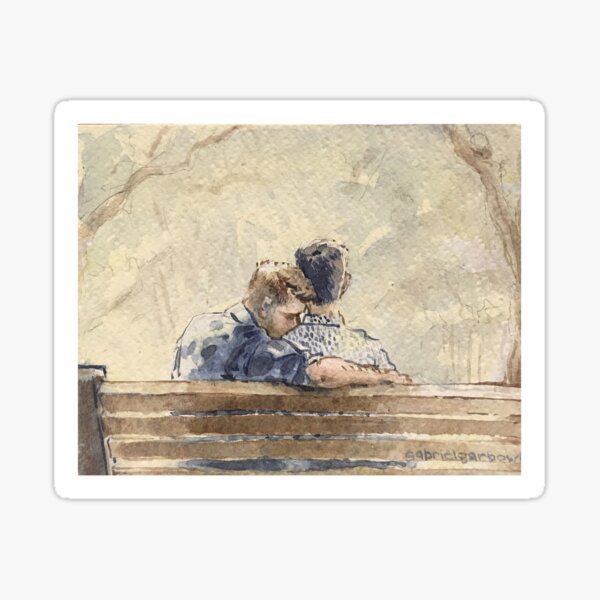 "Park Bench" Sticker for Sale by gabrielgarbow | Redbubble