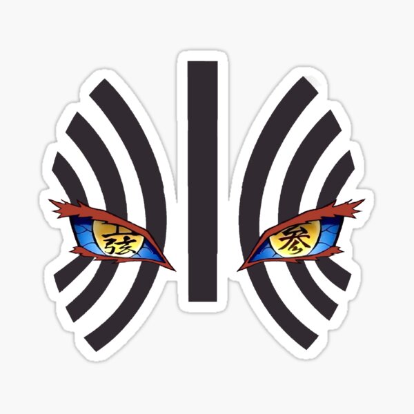 Akaza Demon Eye Stickers for Sale | Redbubble