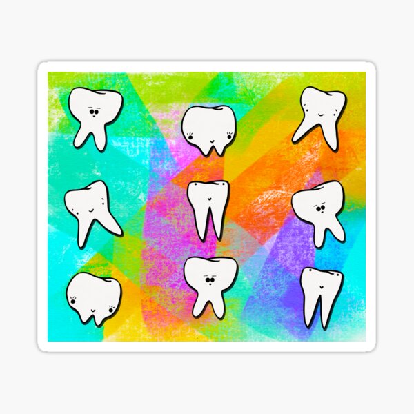 "Happy Molars" Sticker by TamaraArauz | Redbubble