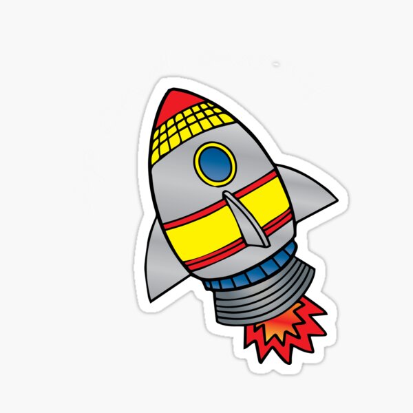 "Rocket spaceship launches" Sticker for Sale by tarek25 | Redbubble