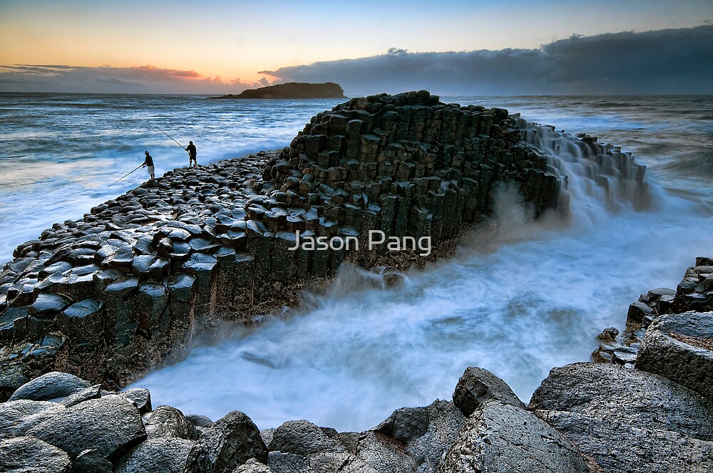 "Rock Fishing at Fingal Head" by Jason Pang | Redbubble