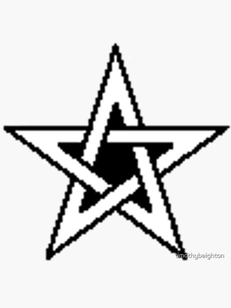 "Celtic - Pentagram. (pixelated!)" Sticker for Sale by timothybeighton ...