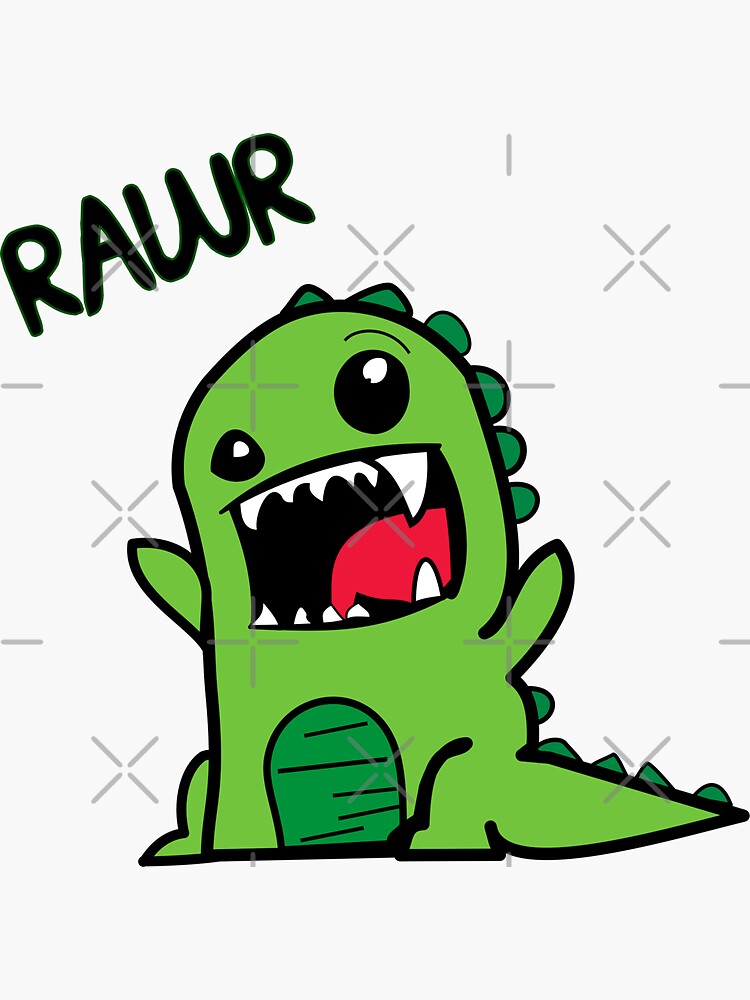"Dinosaur rawr" Sticker for Sale by Enekos | Redbubble