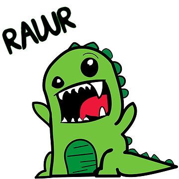 "Dinosaur rawr" Sticker for Sale by Enekos | Redbubble