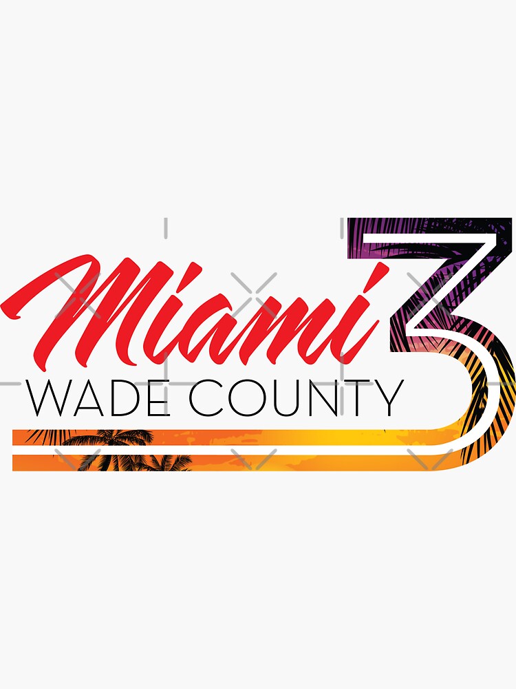 "Miami-Wade County - Sunset" Sticker for Sale by cdisneyfanatic | Redbubble