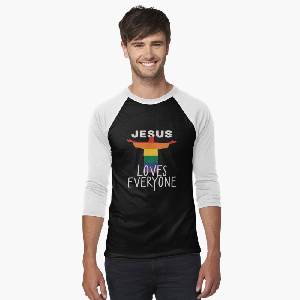 "Christians Supporting LGBT Gay Rights Jesus Loves Everyone" Sticker ...
