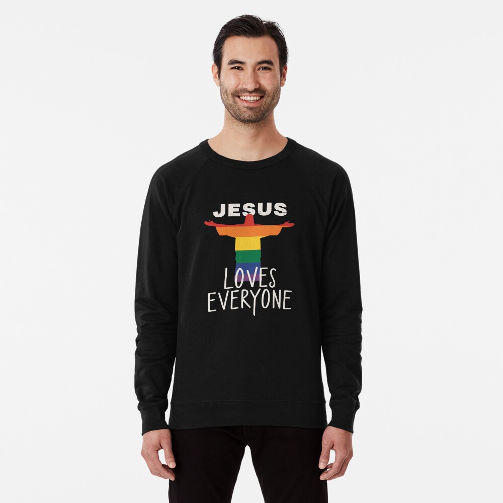 "Christians Supporting LGBT Gay Rights Jesus Loves Everyone" Sticker ...