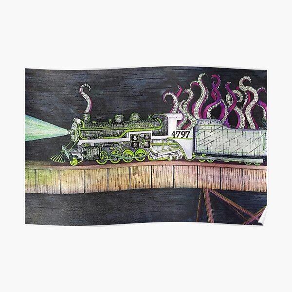 "Octopus Train" Poster for Sale by cobees | Redbubble