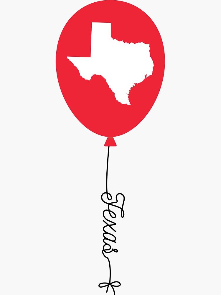 "Texas State Balloon" Sticker by InspiredQuotes | Redbubble