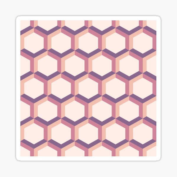 "Hexagons seamless pattern. Retro colors." Sticker for Sale by ...