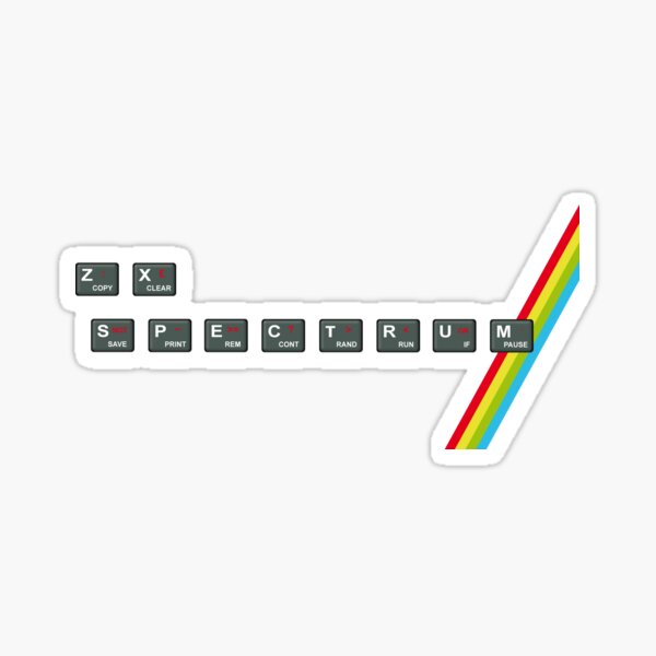 "Spectrum keyboard" Sticker for Sale by Caldofran | Redbubble