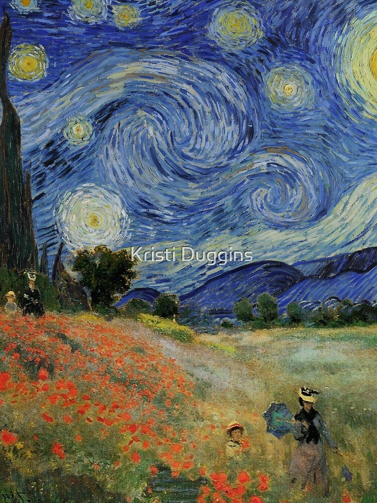 "Claude Monet Poppy Fields Vincent Van Gogh Starry Night | Collage 2.0 ...