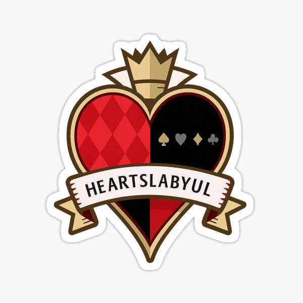 "Heartslabyul dorm logo " Sticker for Sale by venomic-ink | Redbubble