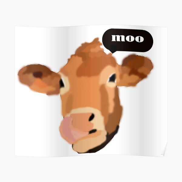 Moo Text Posters | Redbubble