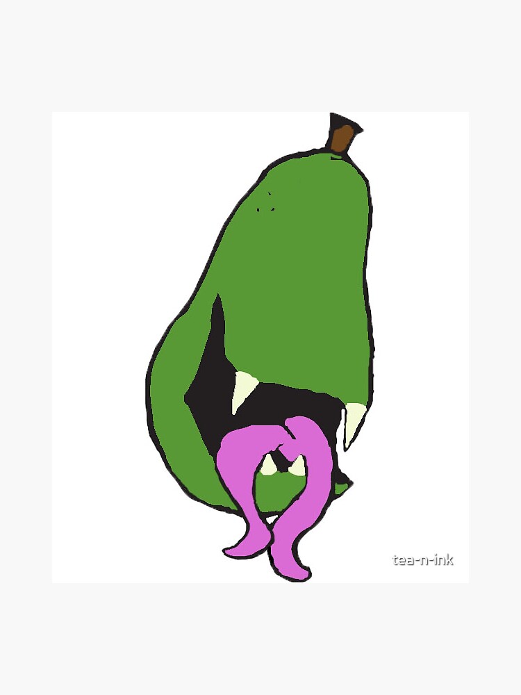 "Fruit of the Doom- Demon Pear" Sticker for Sale by tea-n-ink | Redbubble