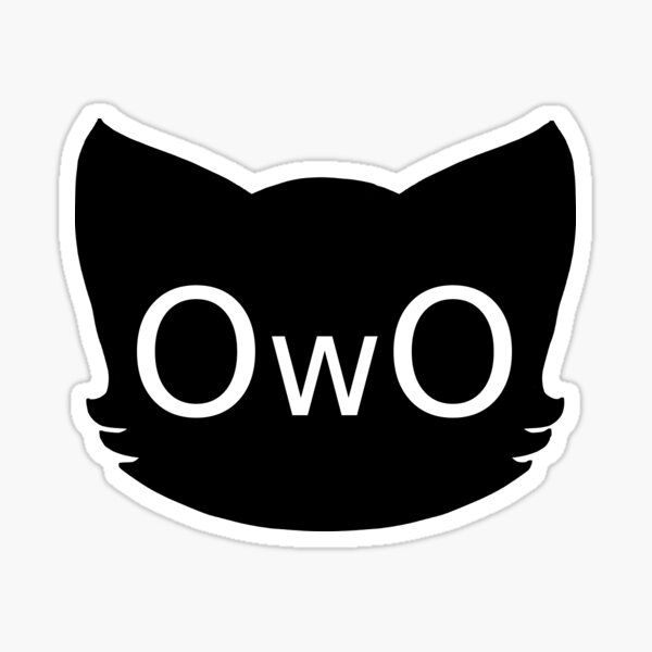 "Furry Cat OwO Black" Sticker for Sale by theavianagenda | Redbubble
