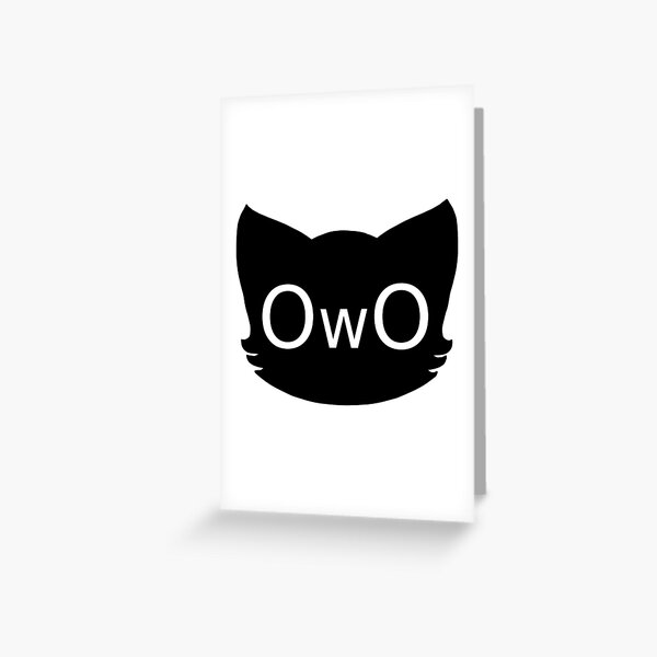 "Furry Cat OwO Black" Greeting Card for Sale by theavianagenda | Redbubble