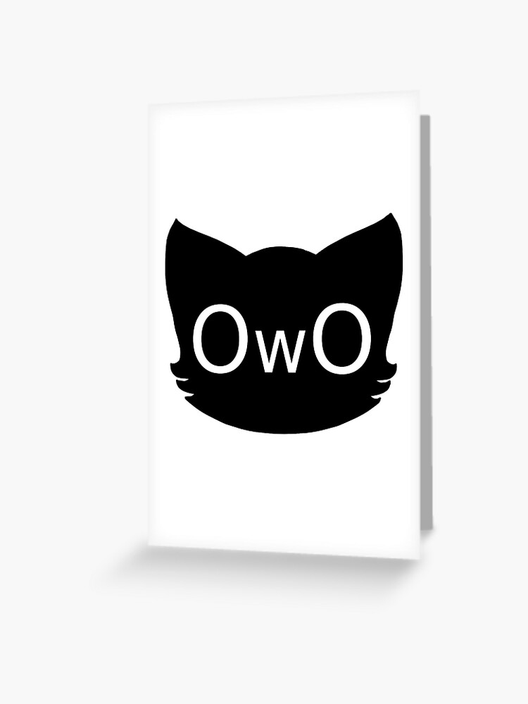 Furry Cat Owo Black Greeting Card For Sale By Theavianagenda Redbubble