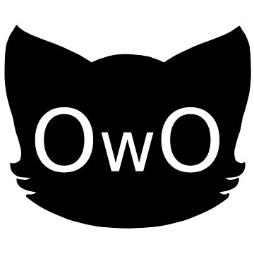 "Furry Cat OwO Black" Sticker for Sale by theavianagenda | Redbubble