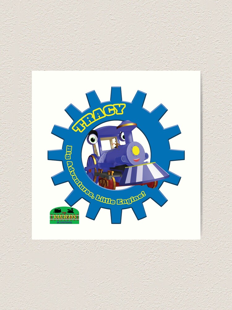 "Crotoonia - "Tracy the Little Engine"" Art Print for Sale by ...