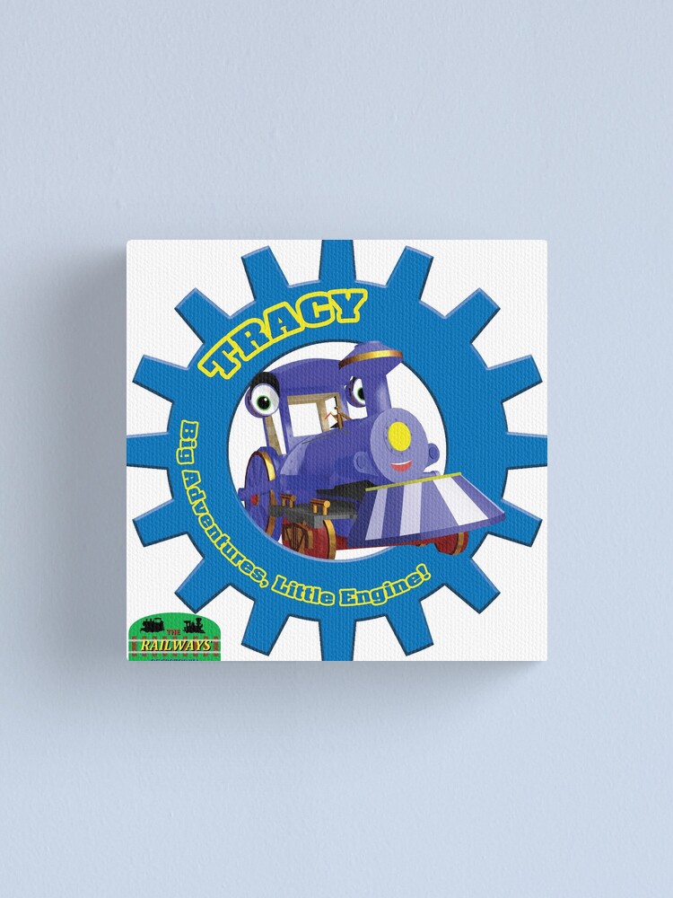 "Crotoonia - "Tracy the Little Engine"" Canvas Print for Sale by ...